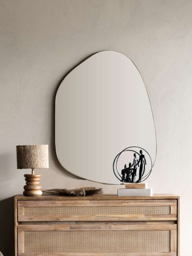 Organic Bronze L Designer Mirror - Irregular Shape 96x74 cm