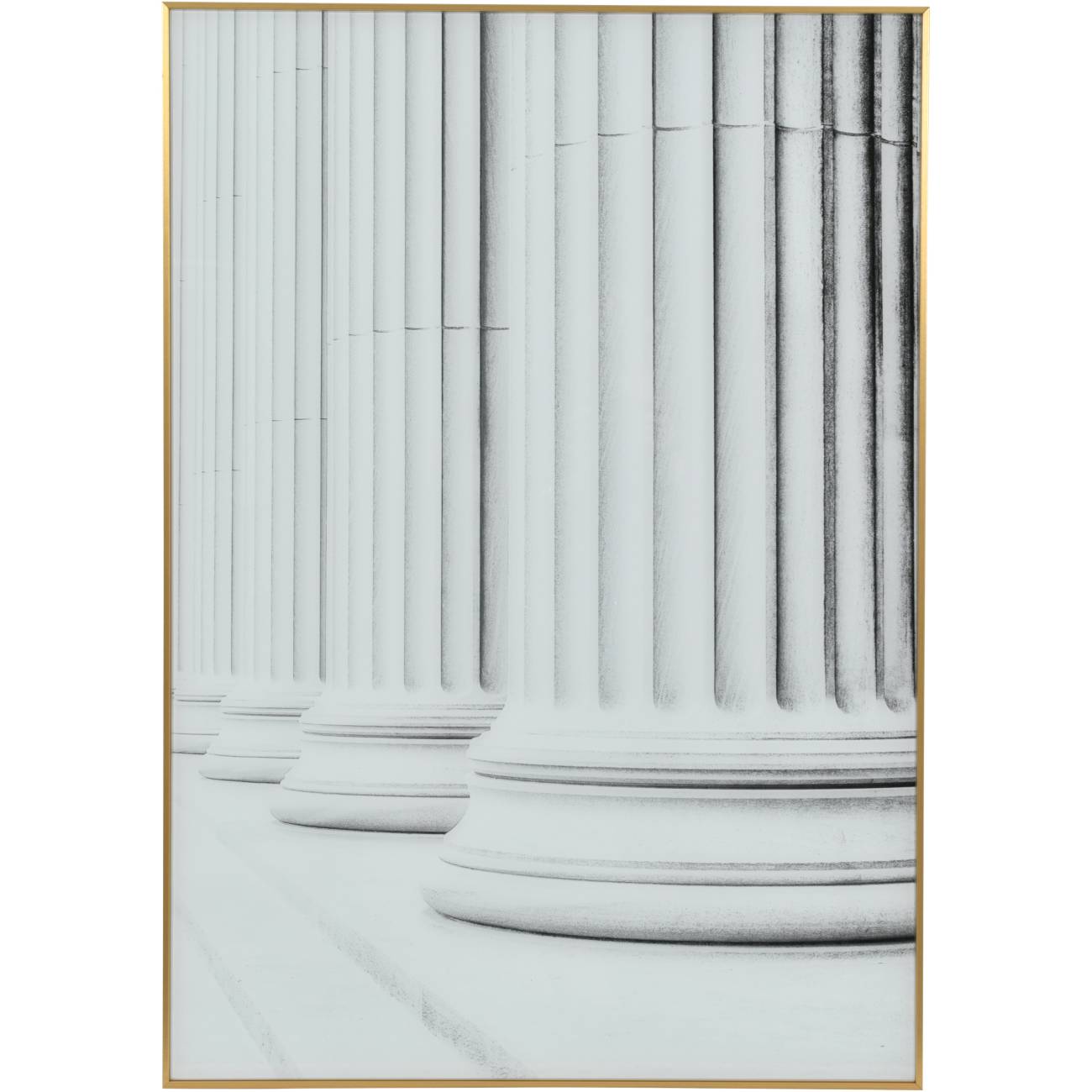 Columns Glass Wall Art 70x100 cm gold frame
