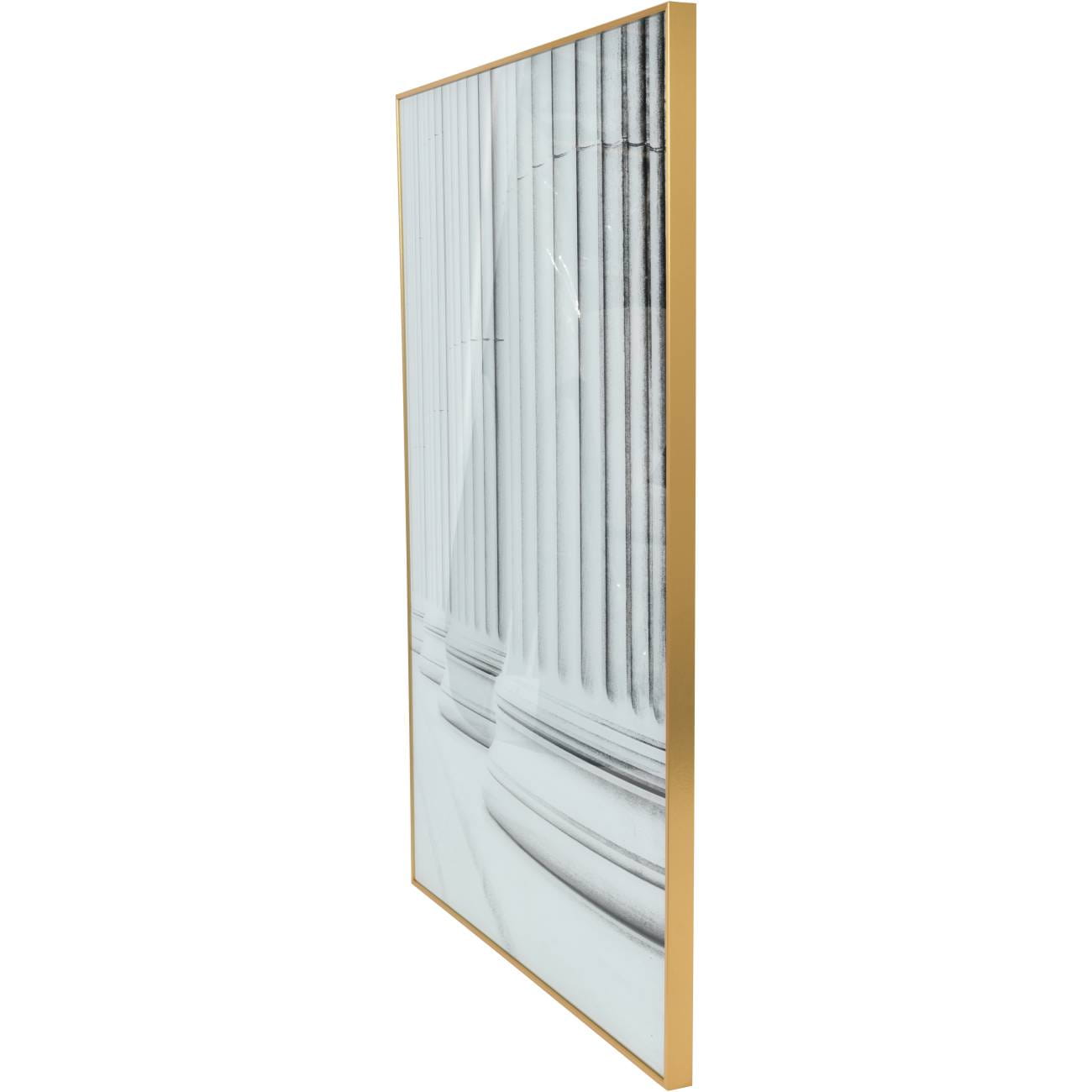Columns Glass Wall Art 70x100 cm gold frame