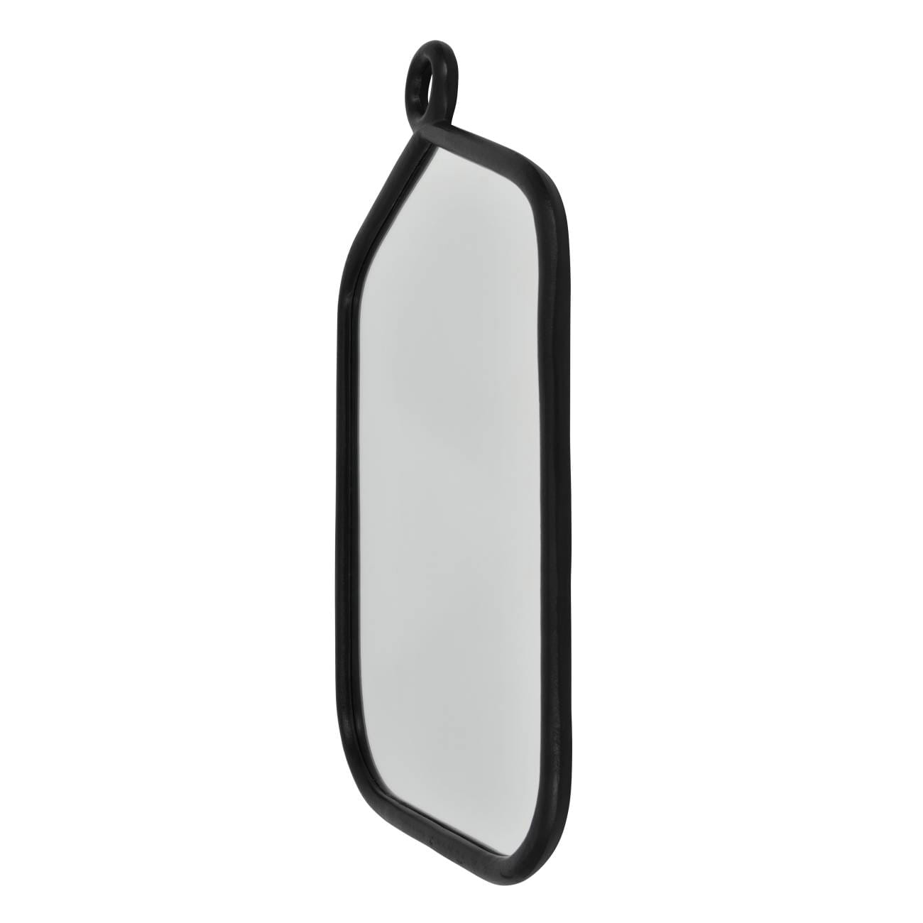 Loop Modern Mirror 49x77 cm black aluminium