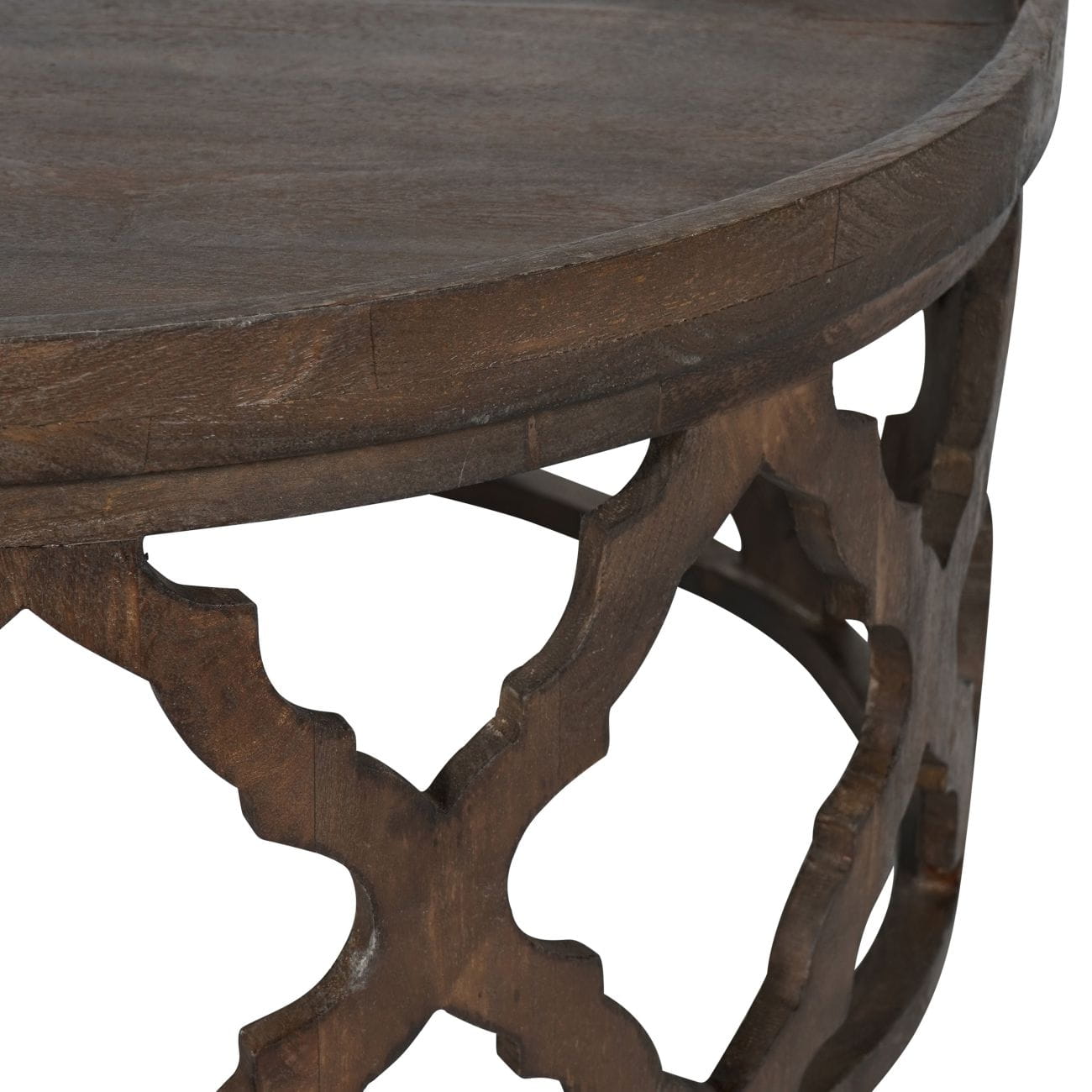 Wood circle coffee table 75 cm mango wood round table