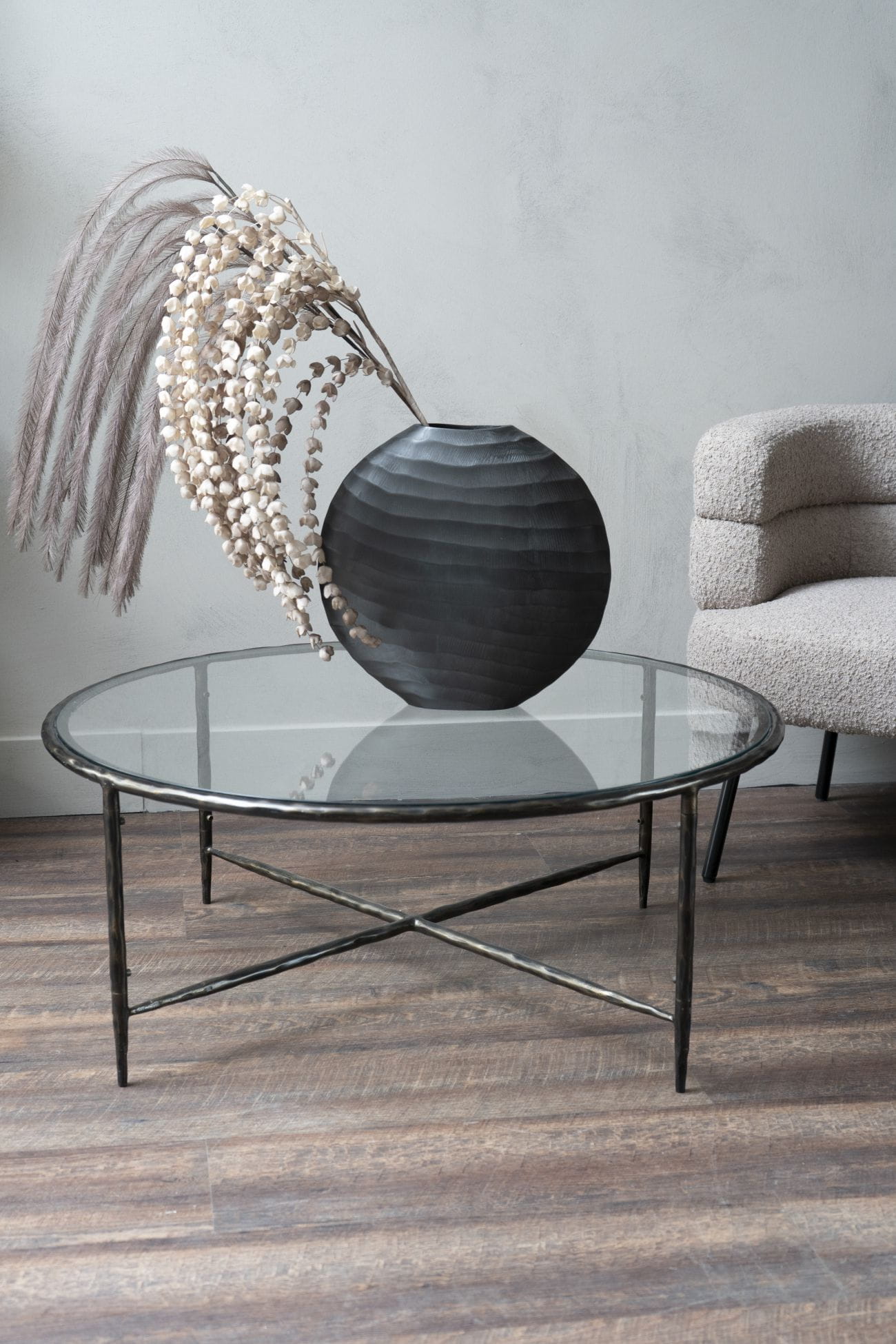 Shoreditch Round Coffee Table 100,5 cm Hand Forged Iron