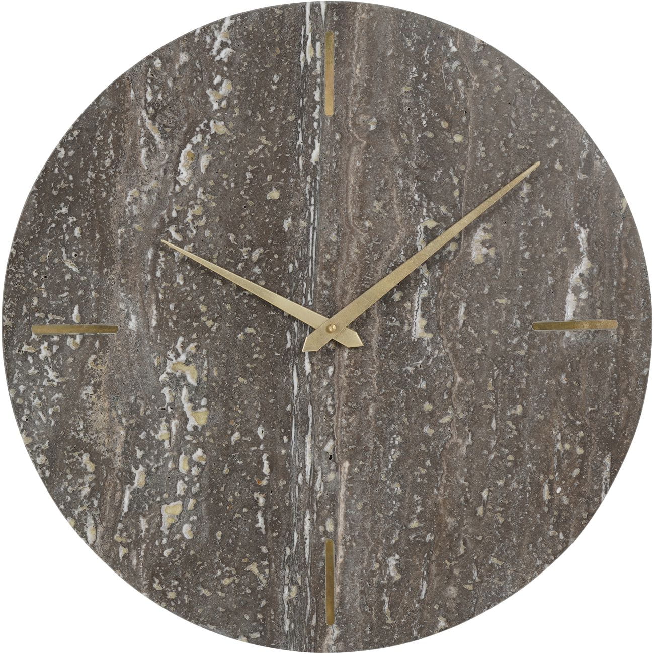 Montrose Brown Travertine Clock 41 cm quartz mechanism