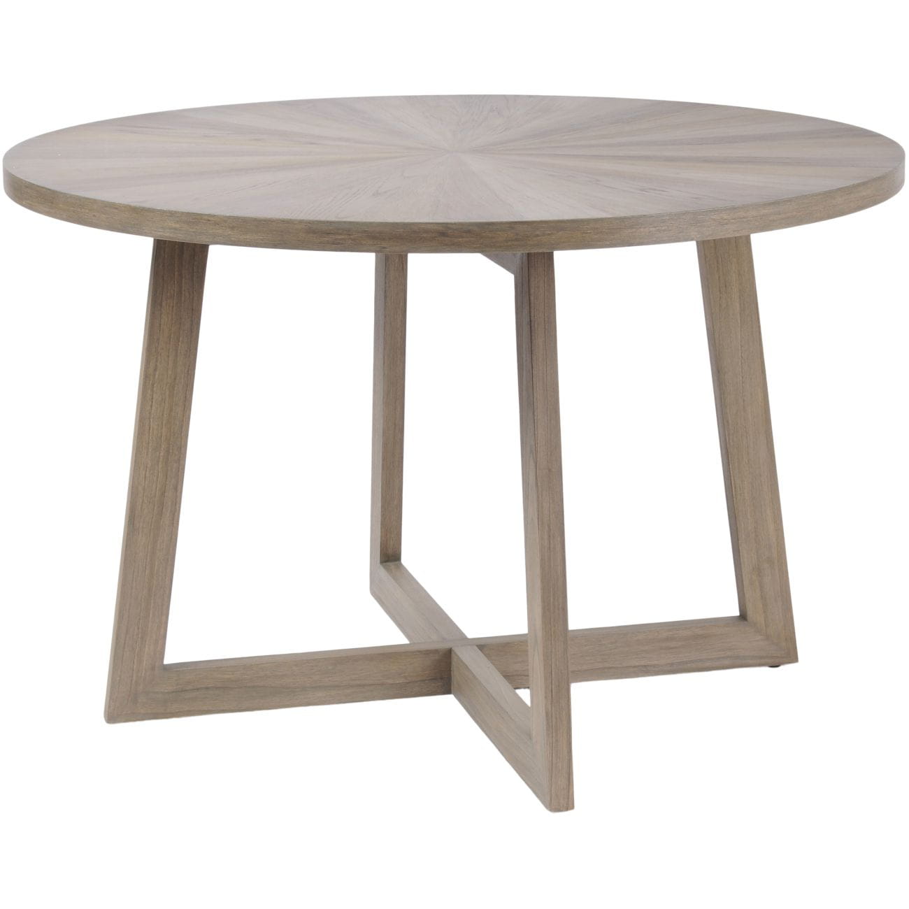 Mindi Round dining table 120 cm wooden white cedar K&B London